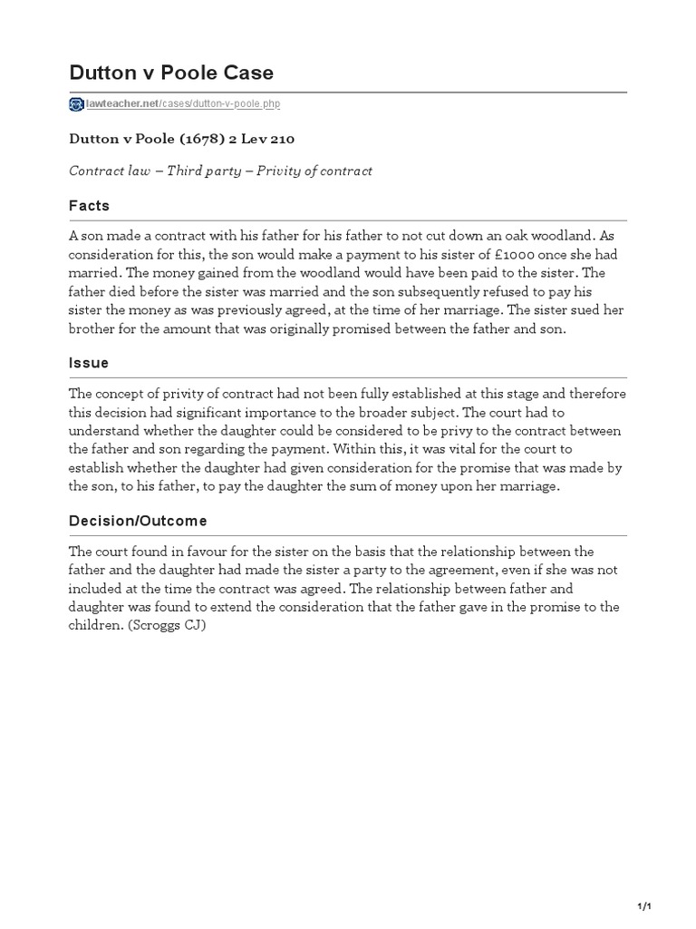 Dutton V Poole | PDF