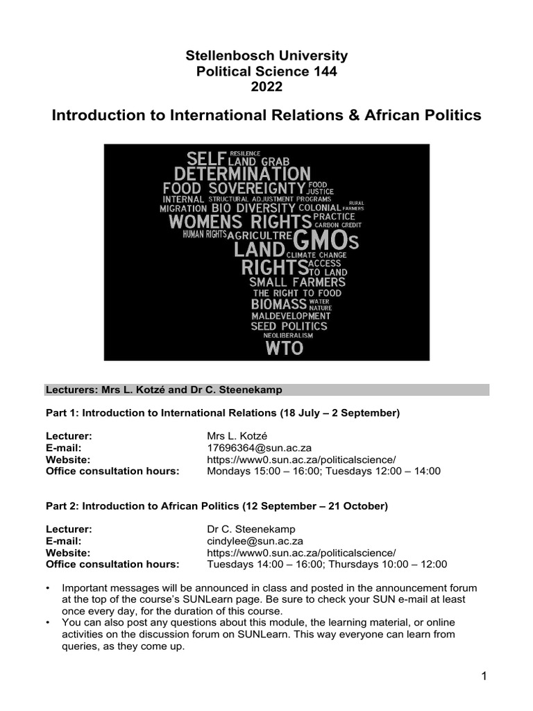 POL144 2022 Course Framework PDF | PDF