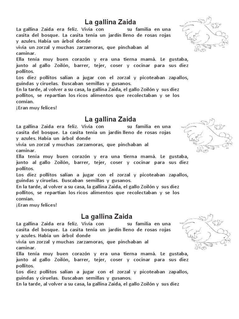 La gallina Zaida.docx | PDF