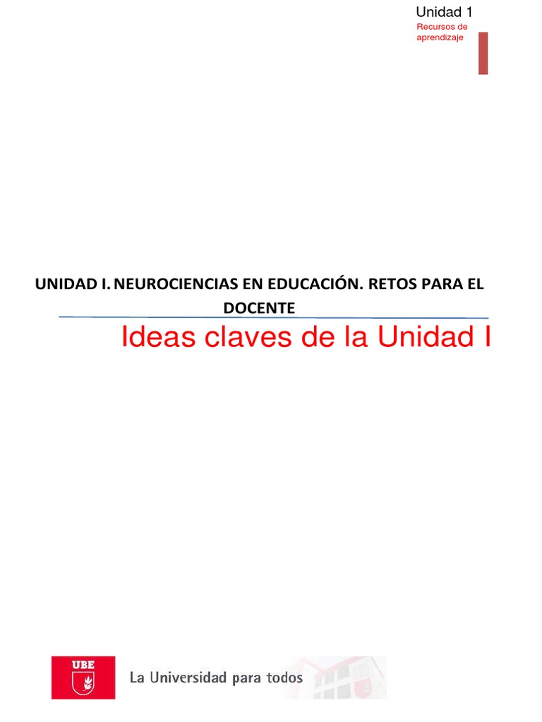 Ideas Claves U1 | PDF