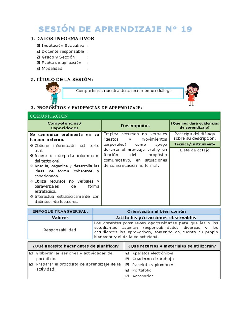 Parte 2 - Sesiones de Aprendizaje - Experiencia de Aprendizaje VI - Editora Quipus Perú | PDF