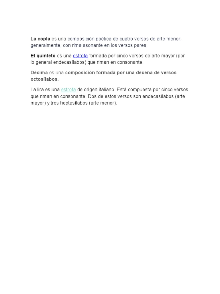 La copla es una | PDF