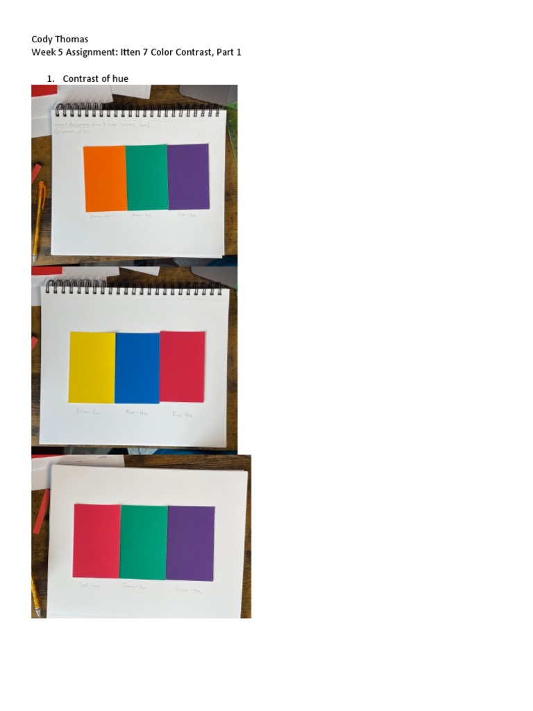 Itten 7 Color Contrast Analysis | PDF