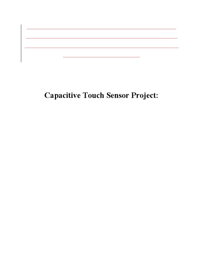 Capacitive Touch Sensor Guide | PDF