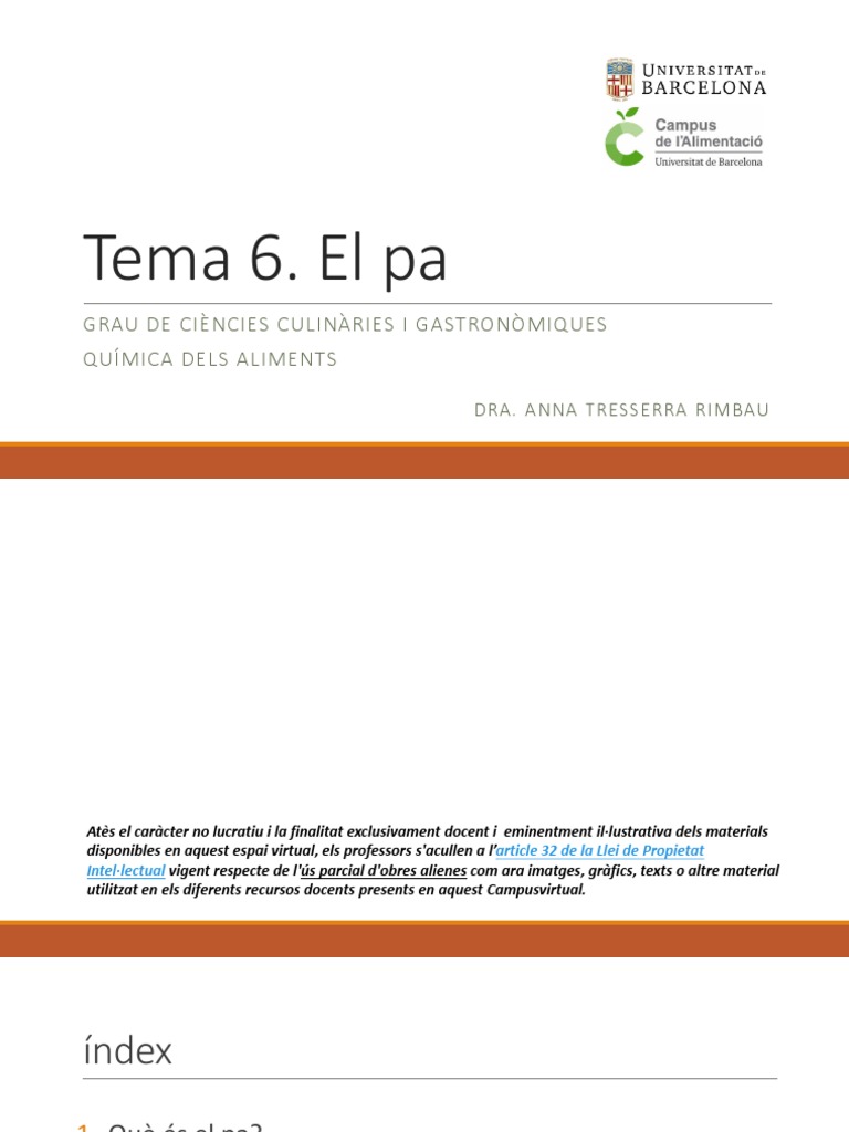 Tema 6. El Pa PART 1 Actualitzat PDF | PDF
