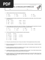 Empirical and Molecular Formula Exercises | PDF | Mole (Unit) | Molecules