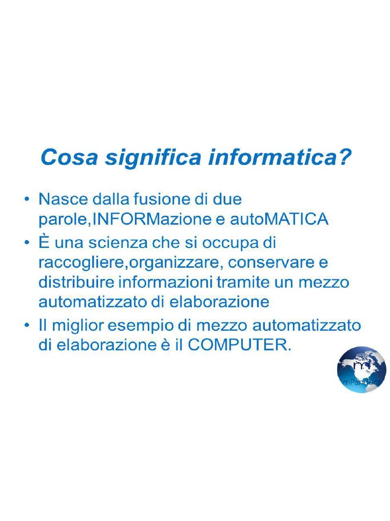 Cosa Significa Informatica PDF | PDF