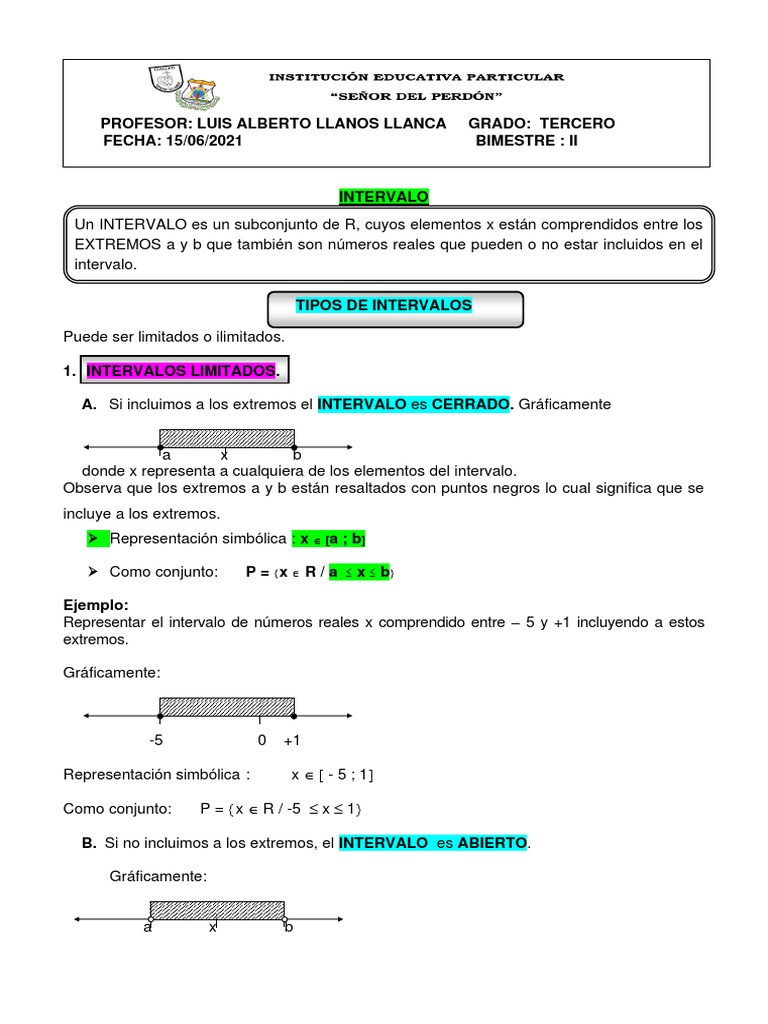 Intervalos - Operaciones 3 PDF | PDF