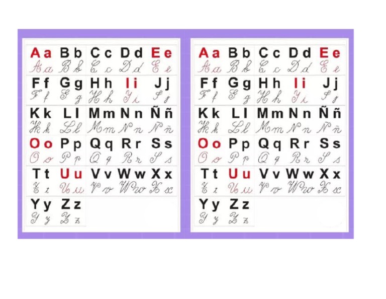Abecedario Cursiva | PDF