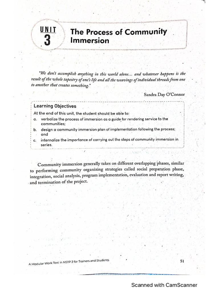 Module 3 Process of Community Immersion PDF | PDF