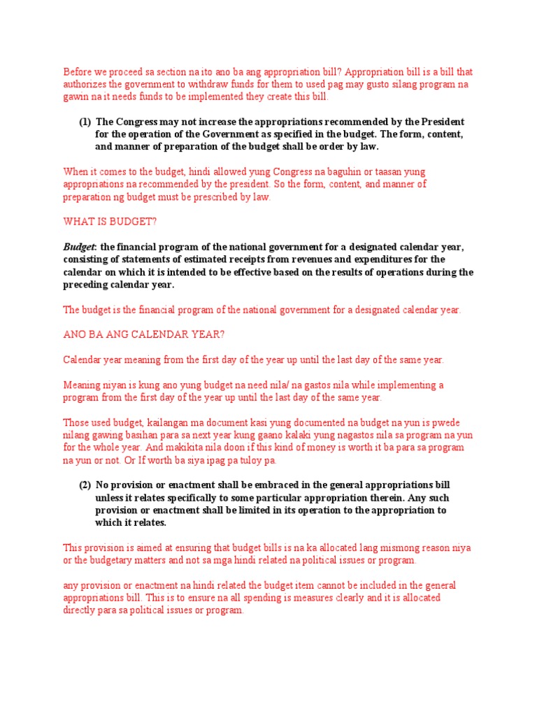 PPGC Script | PDF | Appropriation Bill | Bill (Law)