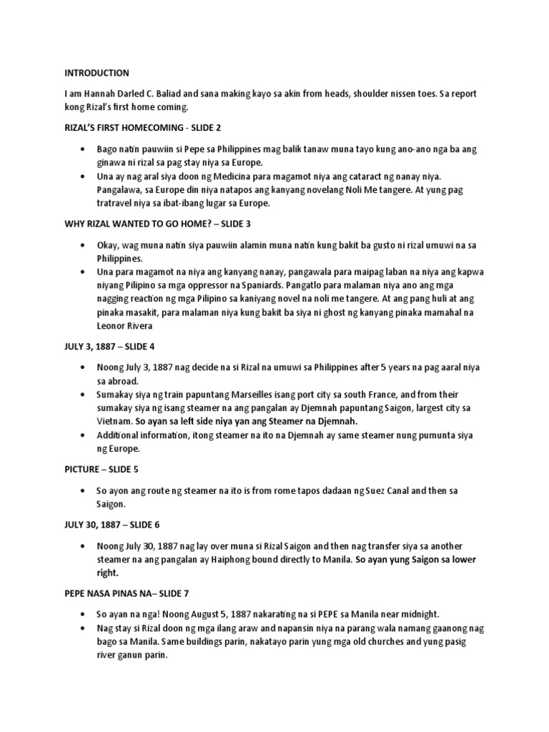 Script Rizal Final | PDF