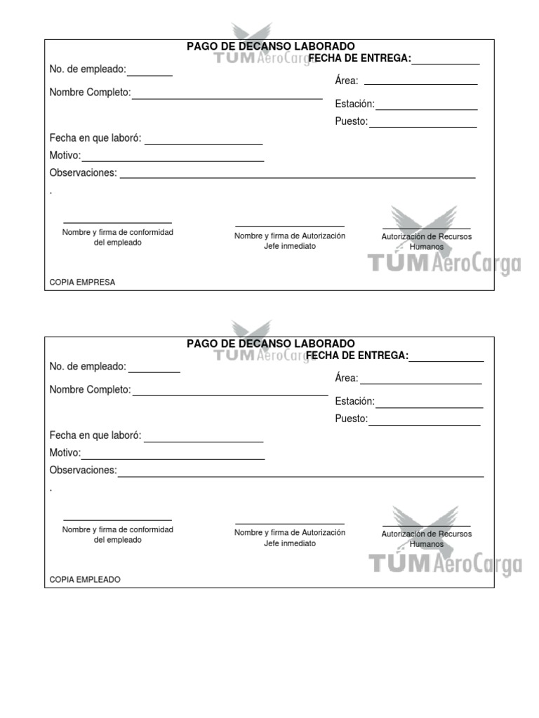 Descanso Laborado PDF | PDF
