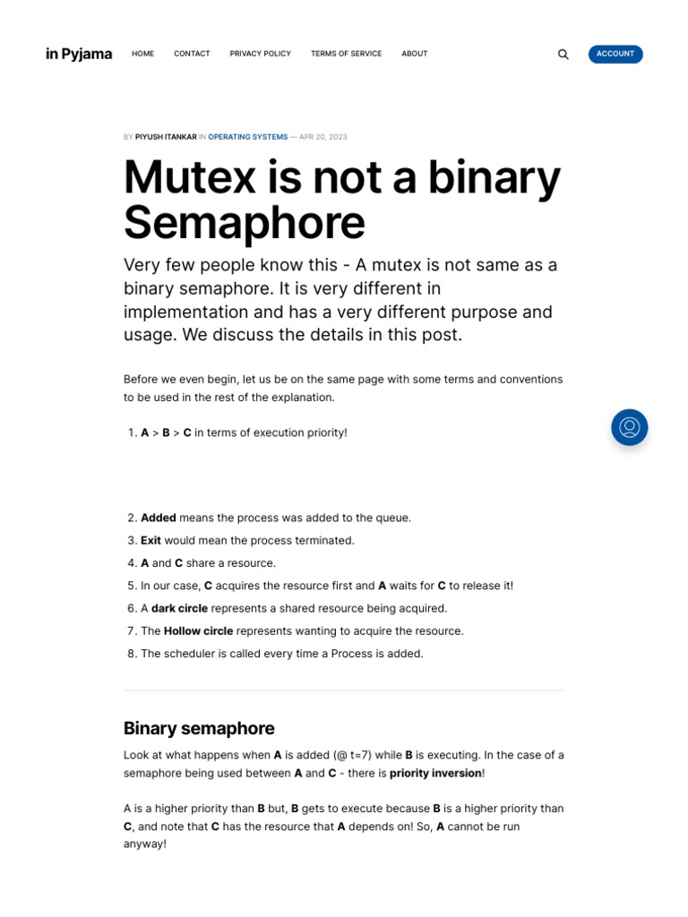 Mutex Is Not A Binary Semaphore PDF | PDF
