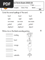 Nursery Maths Assessment Paper | PDF | Teaching Methods & Materials