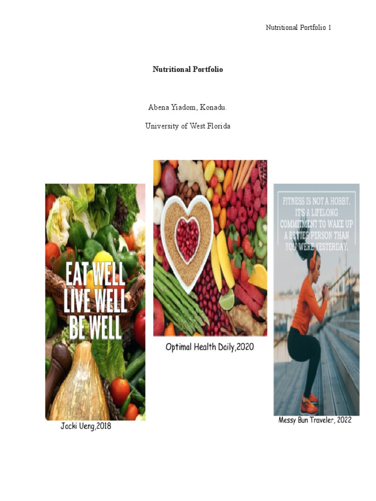 Nutritional Portfolio 3 | PDF | Foods | Diet (Nutrition)