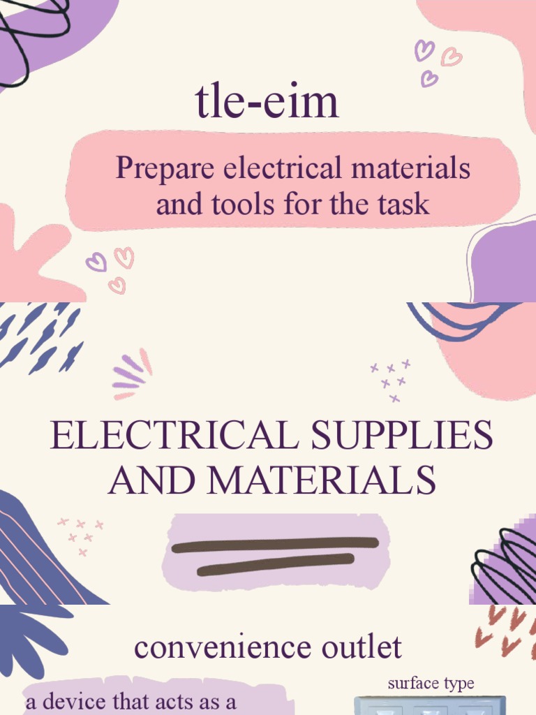 Tle-Eim Supplies and Materials | PDF | Electrical Wiring | Electrical ...