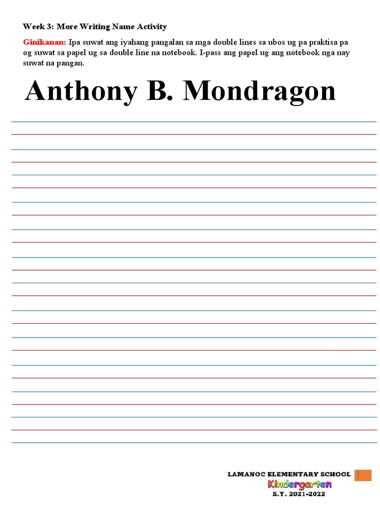 Week 3-Writing Name | PDF
