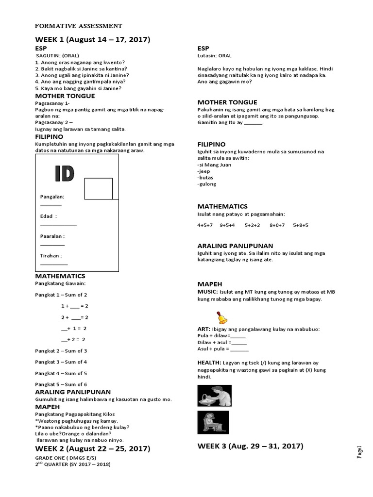QUARTER 2 FORMATIVE Assessment | PDF