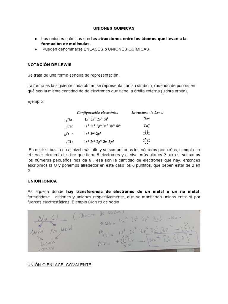Uniones Quimicas | PDF
