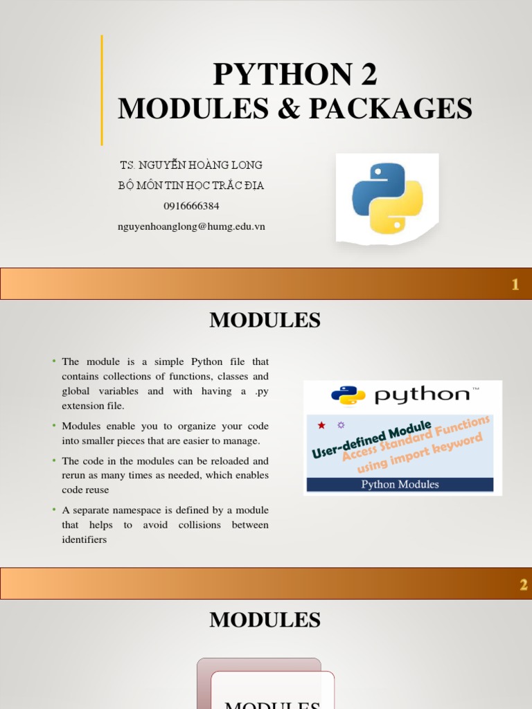 Python 2 - P4 - Module and Package PDF | PDF