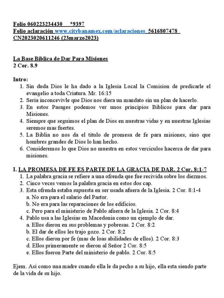Leccion Sobre Misiones | PDF