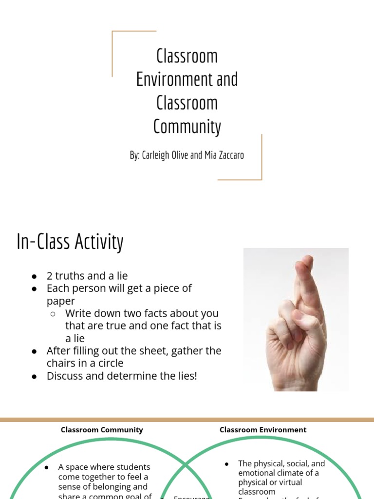 classroom environment and community | PDF