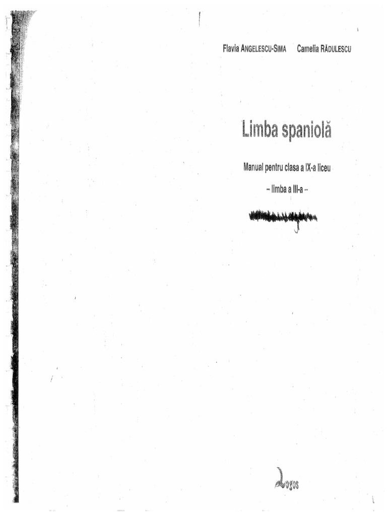 Limba Spaniola Manual Pentru Clasaa IX-a Liceu PDF | PDF