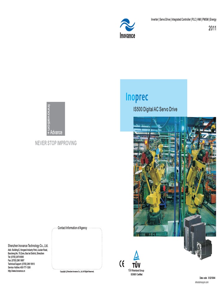 Inovance Servo Is500 Digital Ac Servo Drive Catalog en | PDF | Power ...