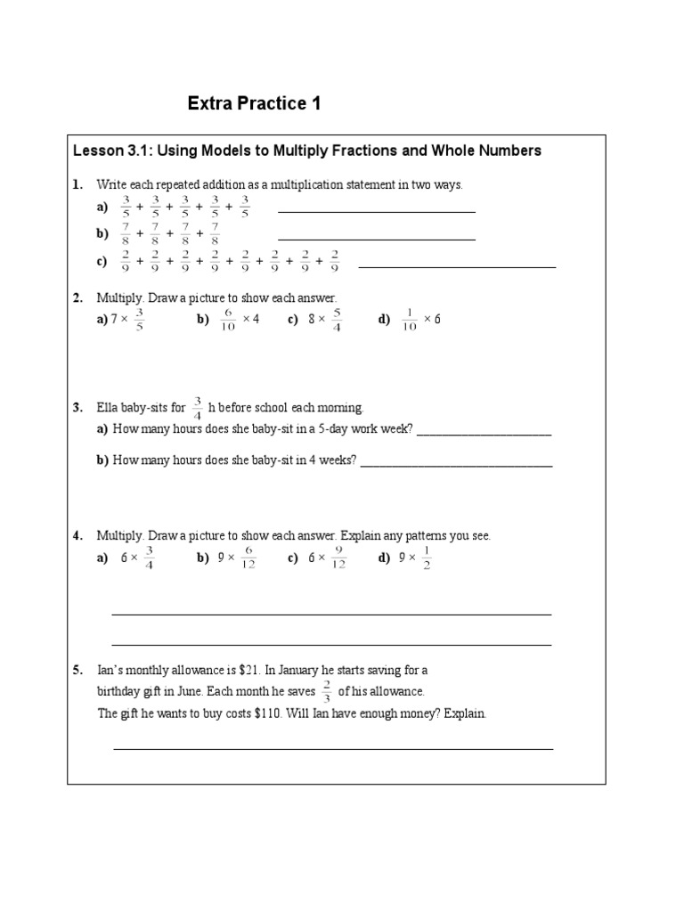 GR 8 Lesson 3.1 Extra Practice | PDF