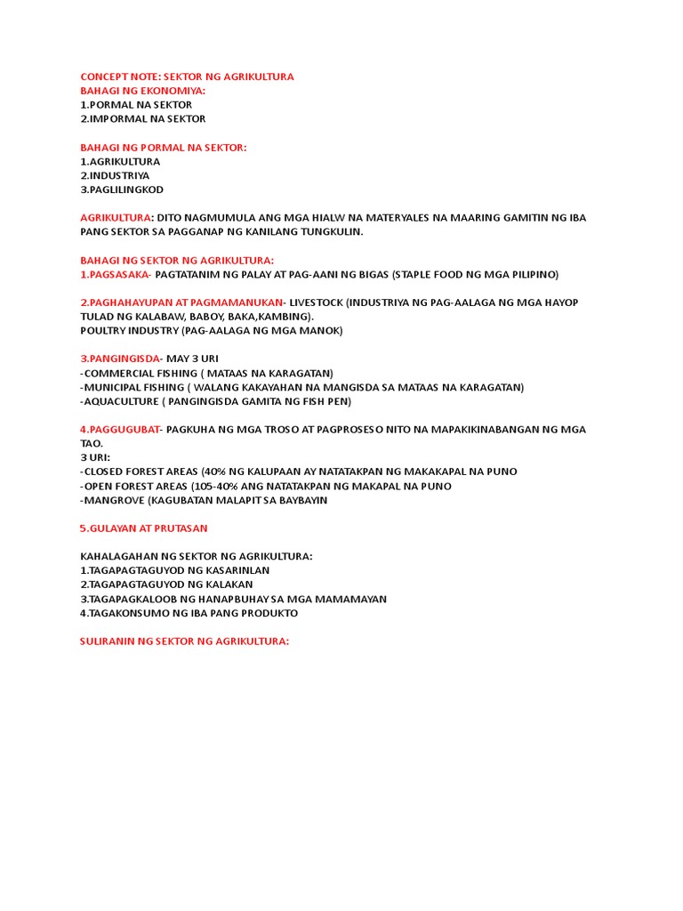 Concept Note Agrikultura | PDF