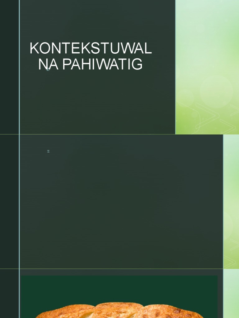 Kontekstwal Na Pahiwatig | PDF