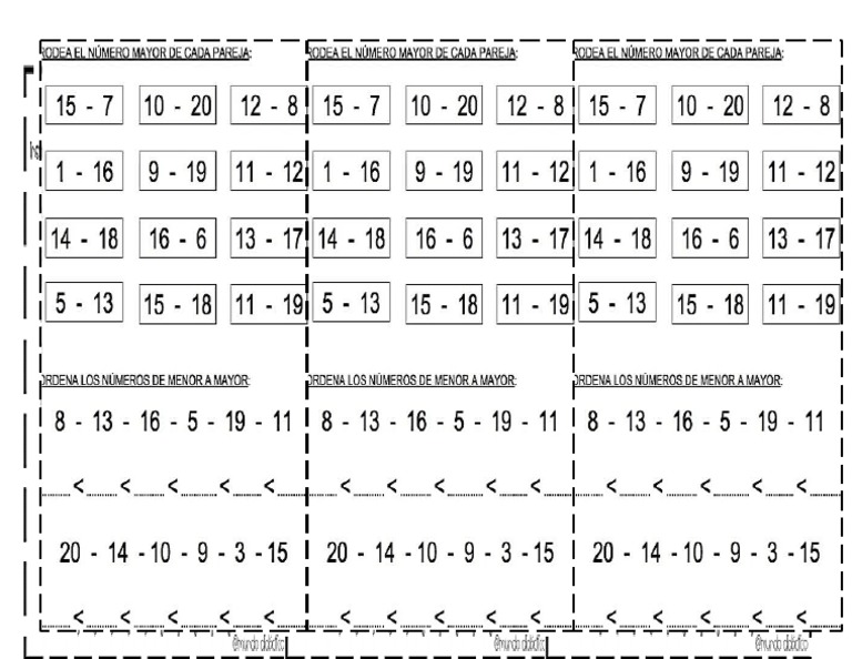 Numeros Del 10 Al 20 | PDF