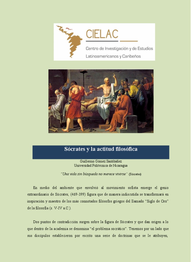 Sócrates y La Actitud Filosófica | PDF