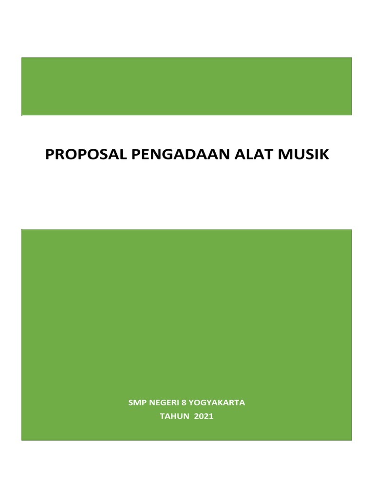Proposal Pengadaan Alat Musik | PDF
