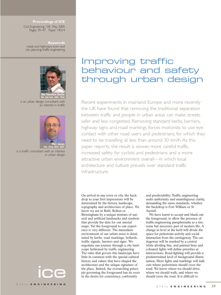 Ben Hamilton Baillie Improving Traffic Behaviour and Safety Through ...