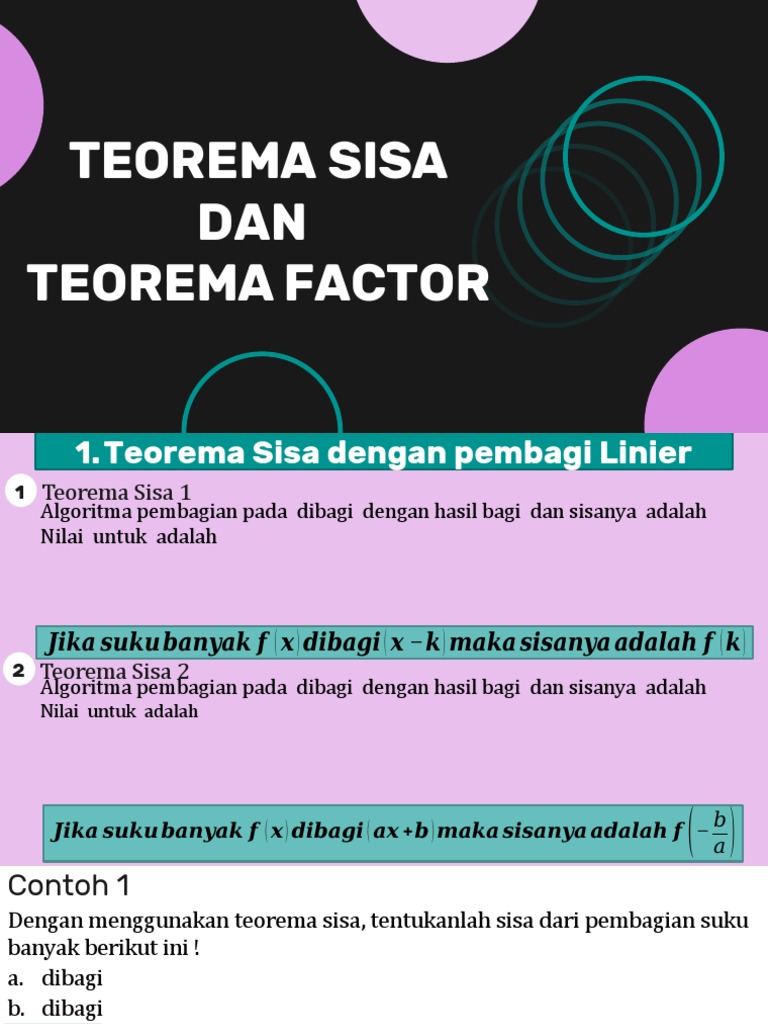 Teorema Sisa Dan Faktor | PDF