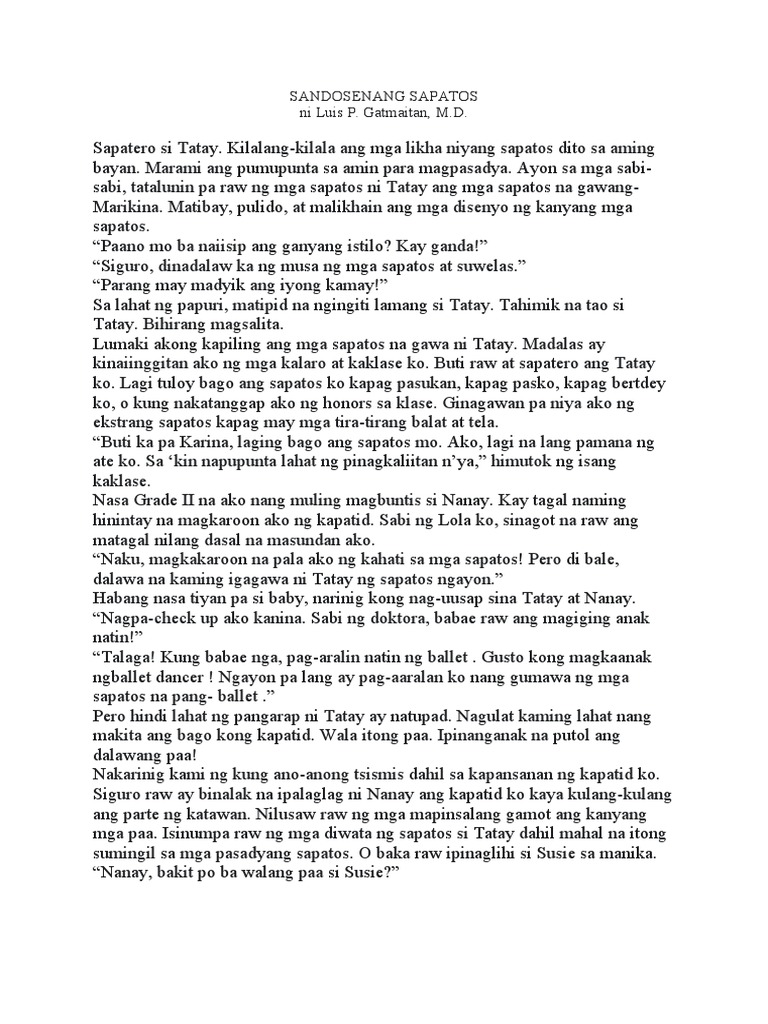 Mga Piyesa Sa Pagkukuwento | PDF