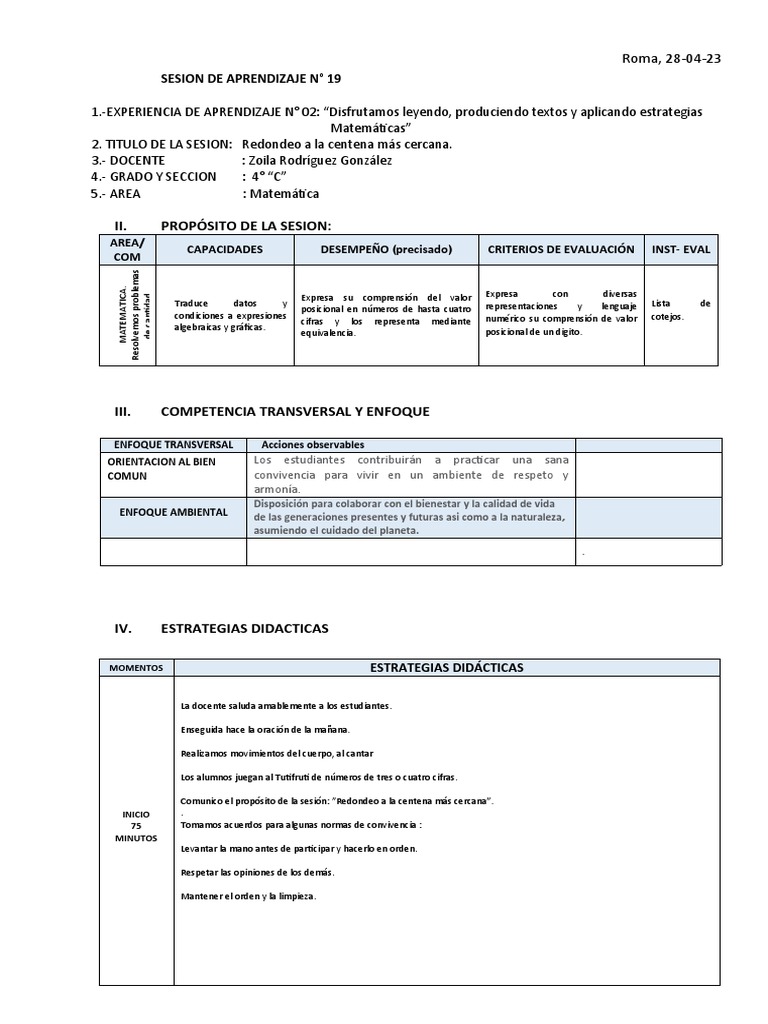 Redondeo A La Centena Mas Cercana | PDF