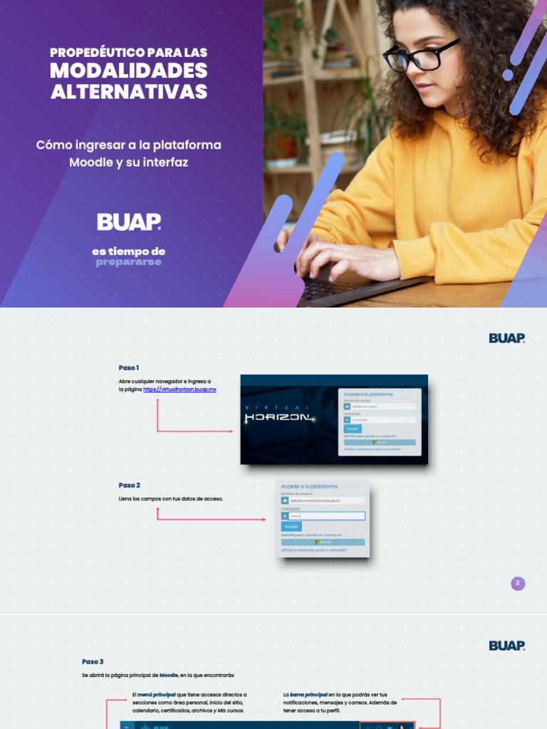 Guia Ingreso Interfaz Moodle PDF | PDF