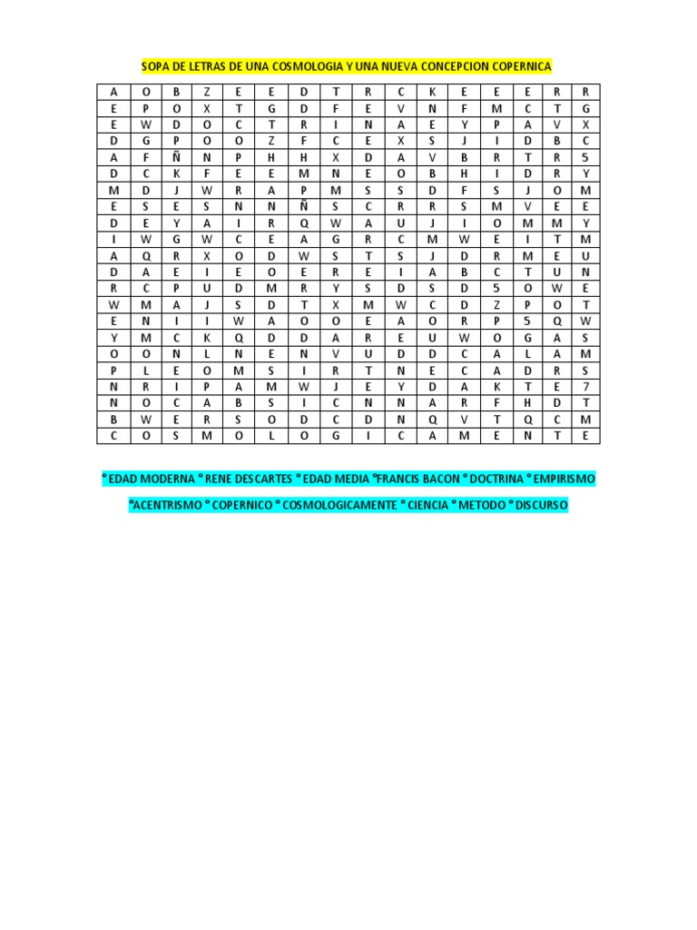 Sopa de Letras | PDF