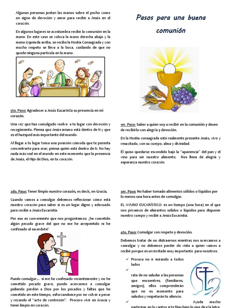 Pasos para Una Buena Comunión | PDF