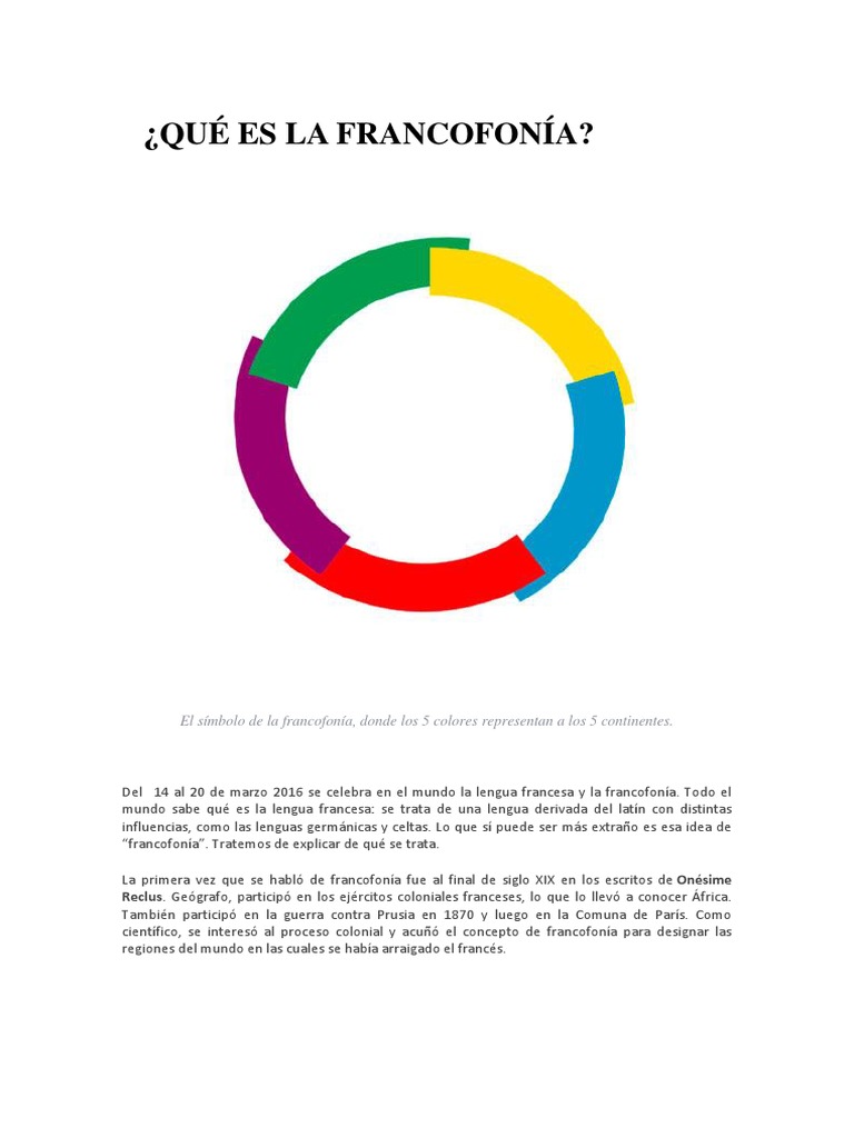 Que Es La Francofonia PDF | PDF | Francia | Idioma francés