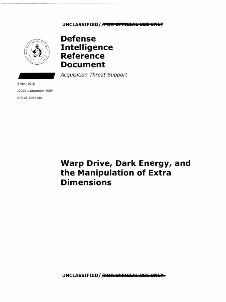 DIRD 13-DIRD Warp Drive Dark Energy and The Manipulation of Extra Dimensions PDF | PDF | String ...