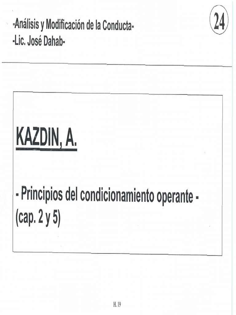 5.2 - Kazdin - Principios Del Condicionamiento Operante, Cap 2 y 5 ...