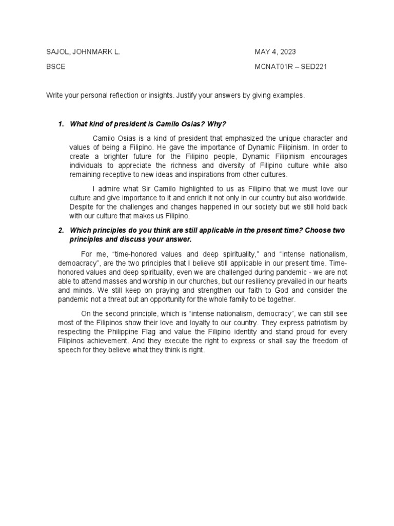 CM 2 - Camilo Osias - Sajol | PDF