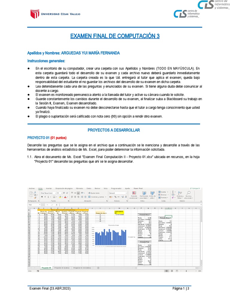EXAMEN FINAL Computación II | PDF