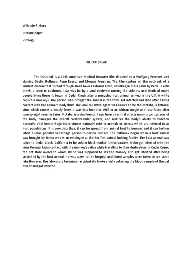 "Virology of the Motaba Virus Outbreak" | PDF | Science & Mathematics