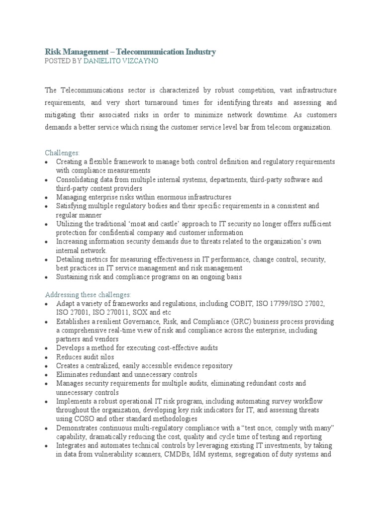 Risk Management Notes (Revised) | PDF | Internet Of Things | Computer ...