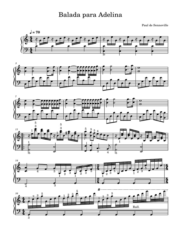 Balada para Adelina Piano Sheet Music | PDF